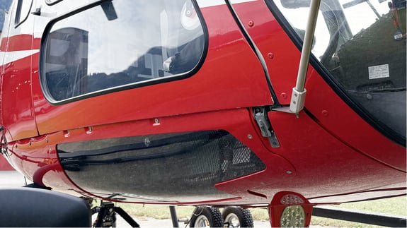 Airbus AS350 RH Cockpit Floor Window - Swiss Helicopter Engineering