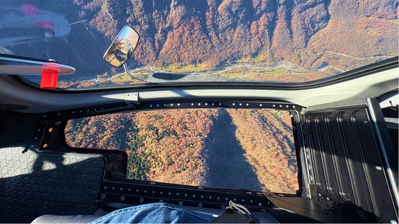 Airbus AS350 RH Cockpit Floor Window - Swiss Helicopter Engineering